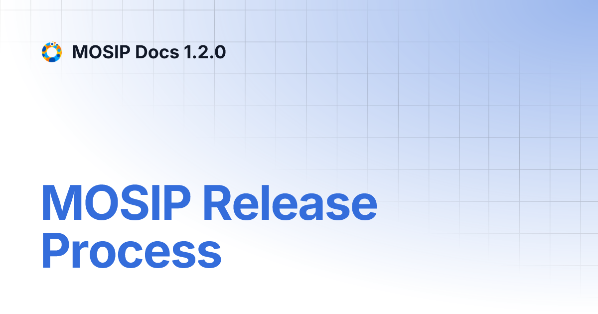 MOSIP Release Process | MOSIP Docs 1.2.0